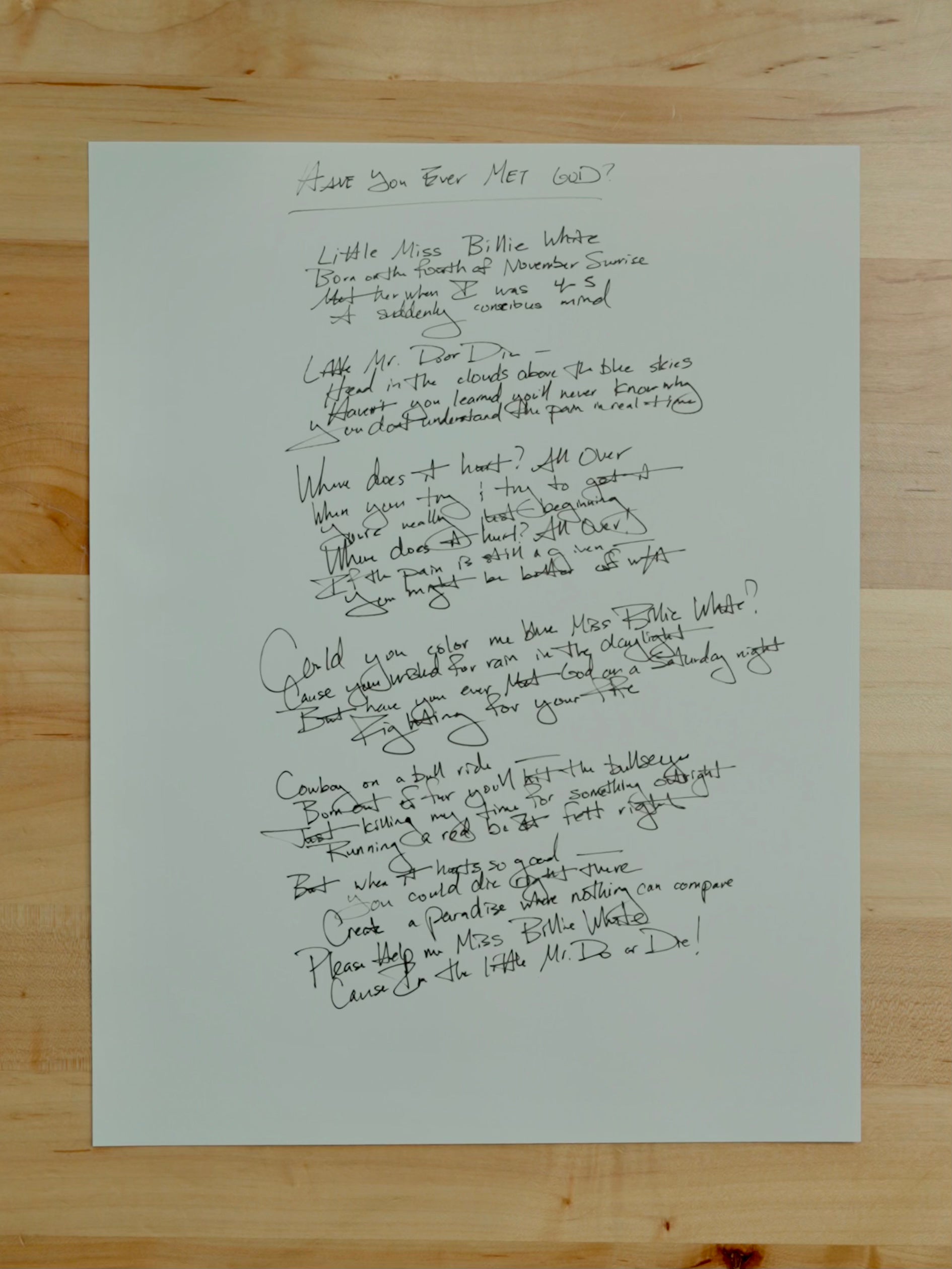 Mundane Magic (Album) Handwritten Lyric Sheet – A Story Told | Official ...
